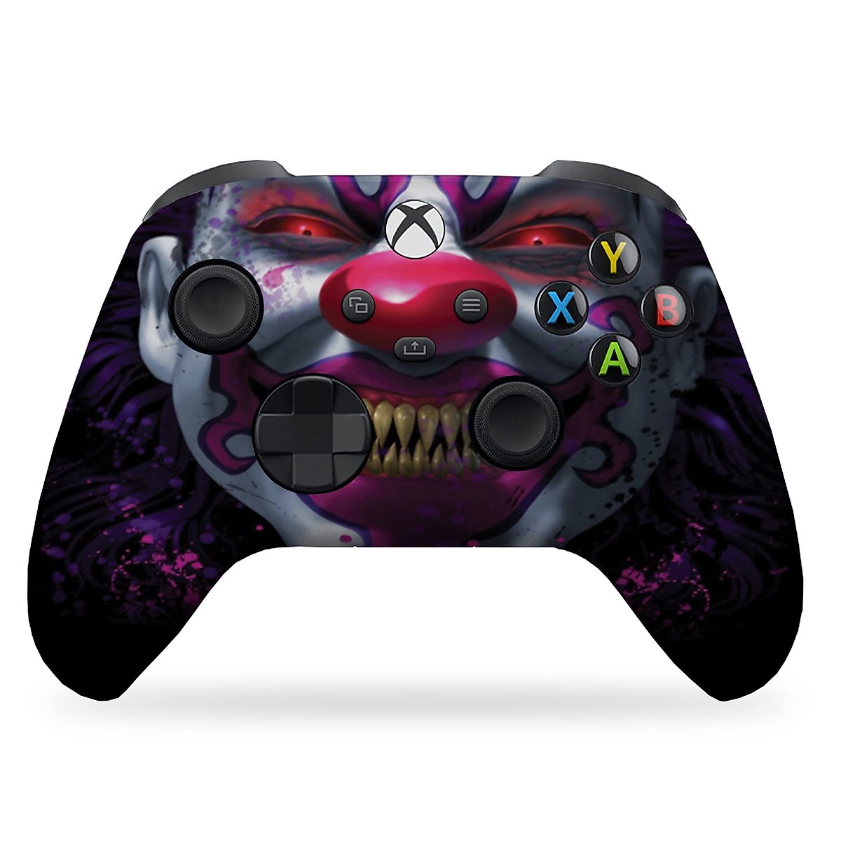 Killer Clown Custom X-box Controller Wireless compatible with X-box One/X-box Series X/S by DreamController | Proudly Customized in USA with Permanent HYDRO-DIP Printing(NOT JUST A SKIN) (MODDED)
