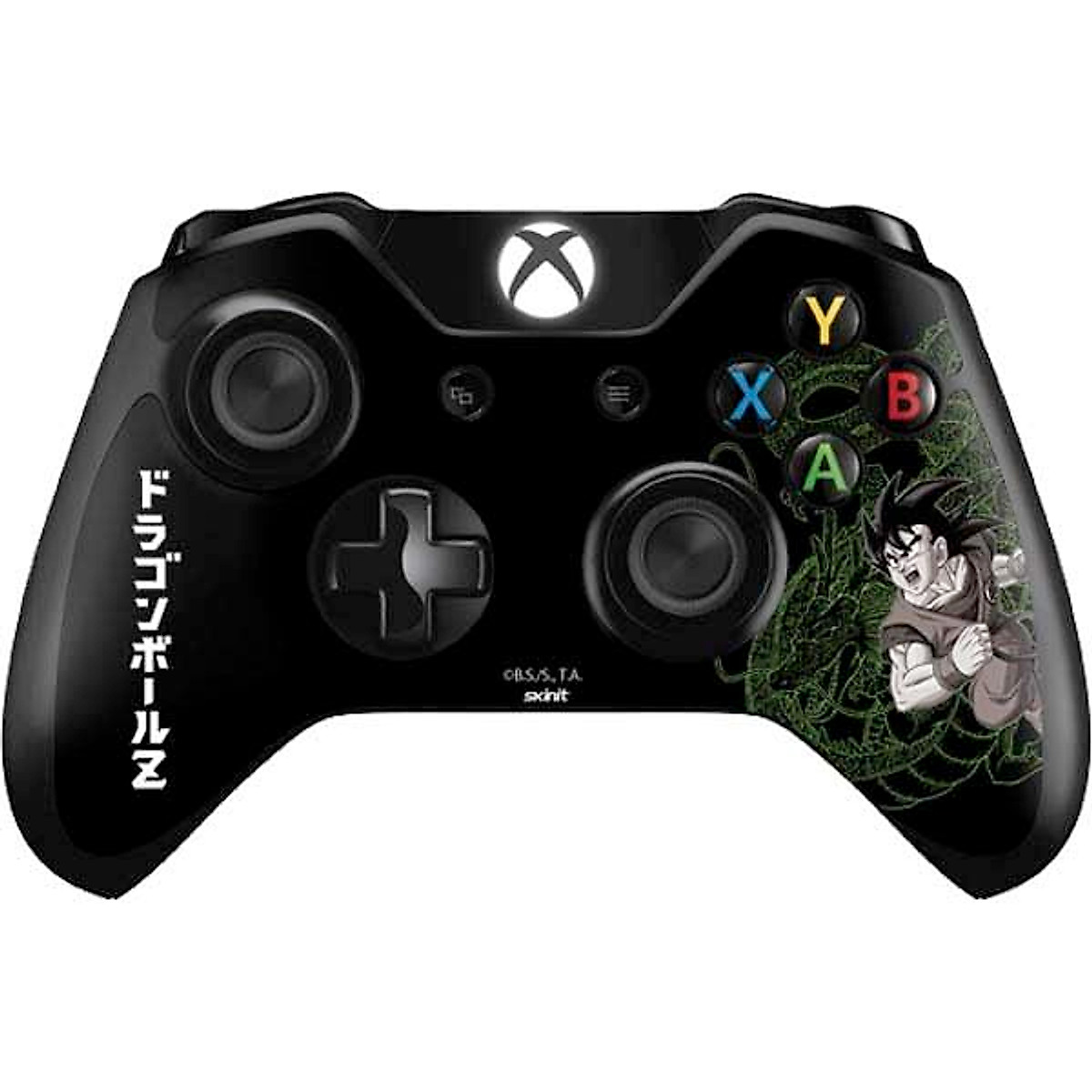 Skinit Decal Gaming Skin Compatible with Xbox One Controller - Officially Licensed Dragon Ball Z Goku and Shenron Design