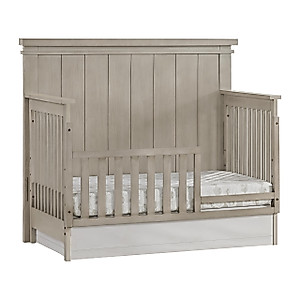 Soho Baby 43095210 Hampton Crib to Toddler Bed Guard Rail Conversion Kit, Wire Brush Canyon Gray Finish, GreenGuard Gold Certified
