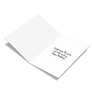 NobleWorks - 90th Milestone Happy Birthday Card - Funny Card for 90 Year Old, Senior Citizen Humor - Year Time Count 90 C9096MBG