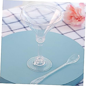 Zerodeko 18 Pcs dessert cup trifle bowl small parfait cups beverage drink cup Clear pudding jelly glass cup plastic pudding cups plastic tumblers Glass Ice Cream Cup yogurt jar Glasses