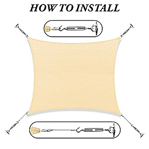 Amgo 12' x 12' x 17' Beige Right Triangle Sun Shade Sail Canopy Awning Cloth AGTAPRT12 - UV Blockage, Water & Air Permeable, Heavy Duty Commercial Grade, Outdoor Patio Garden (We Make Custom Size)