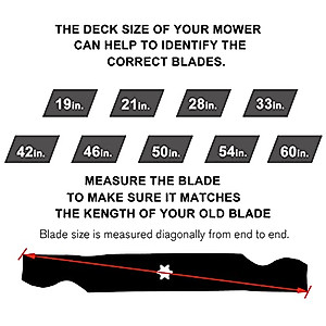 Grasscool X300 42 ich Mower Deck Blades for JD D105 D110 D125 D130 LT160 LA135 42'' Deck Lawn Tractor Replace AM141034 AM141032 M154062 AM137327 M154061 2 Pack