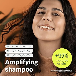 ATTITUDE Amplifying Shampoo for Curly Hair with Coconut Oil, EWG Verified, Vegan and Naturally Derived Ingredients, 2a, 2b, 2c Curl Type, Gives body to Curls, 16 Fl Oz
