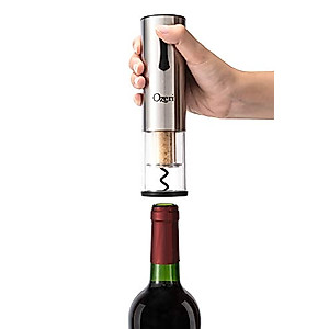Ozeri Travel Series USB Rechargeable Electric Wine Bottle Opener, Stainless Steel