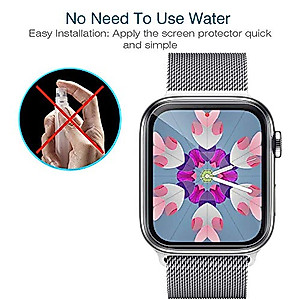 LK [6 Pack] Screen Protector for Apple Watch 40mm SE/Series 4/5/6 and Apple Watch 38mm Series 3/2/1- Bubble-Free Scratch-resistant iWatch 38mm/40mm Flexible TPU Clear Film (UF-001)