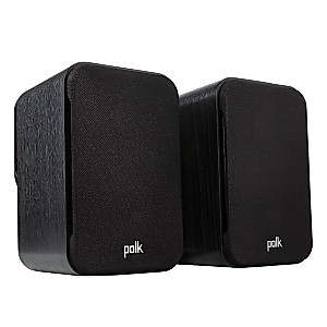 Polk Signature Elite ES10 Surround Loudspeaker - Hi-Res Audio Certified, Dolby Atmos & DTS:X Compatible, 1" Tweeter & 4" Woofer, Power Port Technology for Effortless Bass (Pair, Stunning Black)