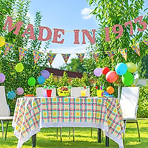 50th Birthday Decorations No DIY Made in 1973 Banner Glitter Cheers to 50 Years Happy Birthday Party for Indoor/Outdoor (Rose Gold)