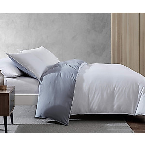 Kenneth Cole New York - King Duvet Cover Set, Reversible Cotton Bedding with Matching Shams, All Season Home Decor (Nila Grey, King)