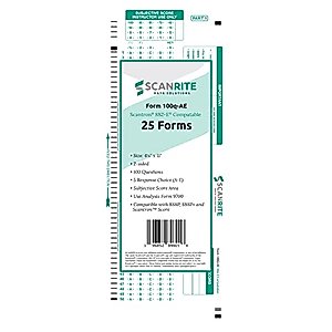 ScanRite - 882-E Scantron Compatible Testing Sheet (25 sheet pack)