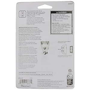 GE 54947 6-Outlet Grounded Wall Tap, White