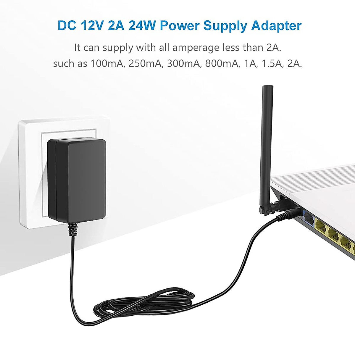 SHNITPWR 12V 2A 24W Power Supply Adapter 100V~240V AC to DC Converter 12V 2A 1.8A 1.5A 1.2A Universal Transformer W/ 10 Tips 5.5x2.1 5.5x2.5 5.5x3.0 6.3x3.0 4.8x1.7 4.0x1.7 3.5x1.35
