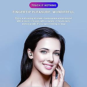 Wireless Earbuds Bluetooth 5.0 in Ear Light-Weight Headphones Built-in Microphone, Stereo Noise Reduction Waterproof Sport Running Earbuds with Charging Box