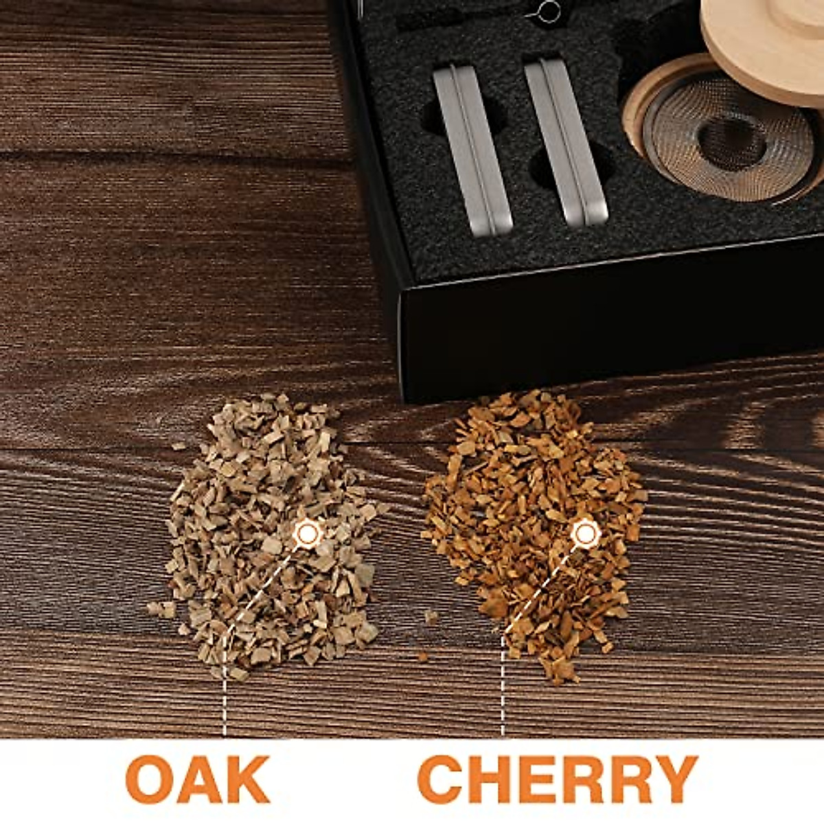 Nakucholy Cocktail Smoker Kit with Torch, Old Fashioned Smoker Kit for Whiskey Bourbon with Wood Chips, Hand Crafted Premium Bartender Kit, Ideal Gifts for Men (Butane Not Included)