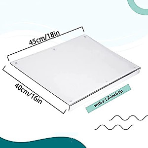 Acrylic Cutting Boards For Kitchen Counter, Clear Cutting Board With Lip For Countertop, 18 X 16 Inch Non Slip Acrylic Chopping Board For Counter Protector