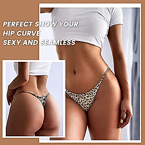 chahoo Sexy G-String Thong for Women Pack Low Rise String Underwear Ladies Plus Underwear T Back Bikini Panties Set Gift for Women