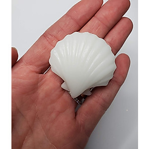 ABB Inc White Seashell Soaps for Nautical or Beach Theme Bridal Shower, Wedding or Baby Guest Bath, Beach Scented Glycerin - Pack of 20