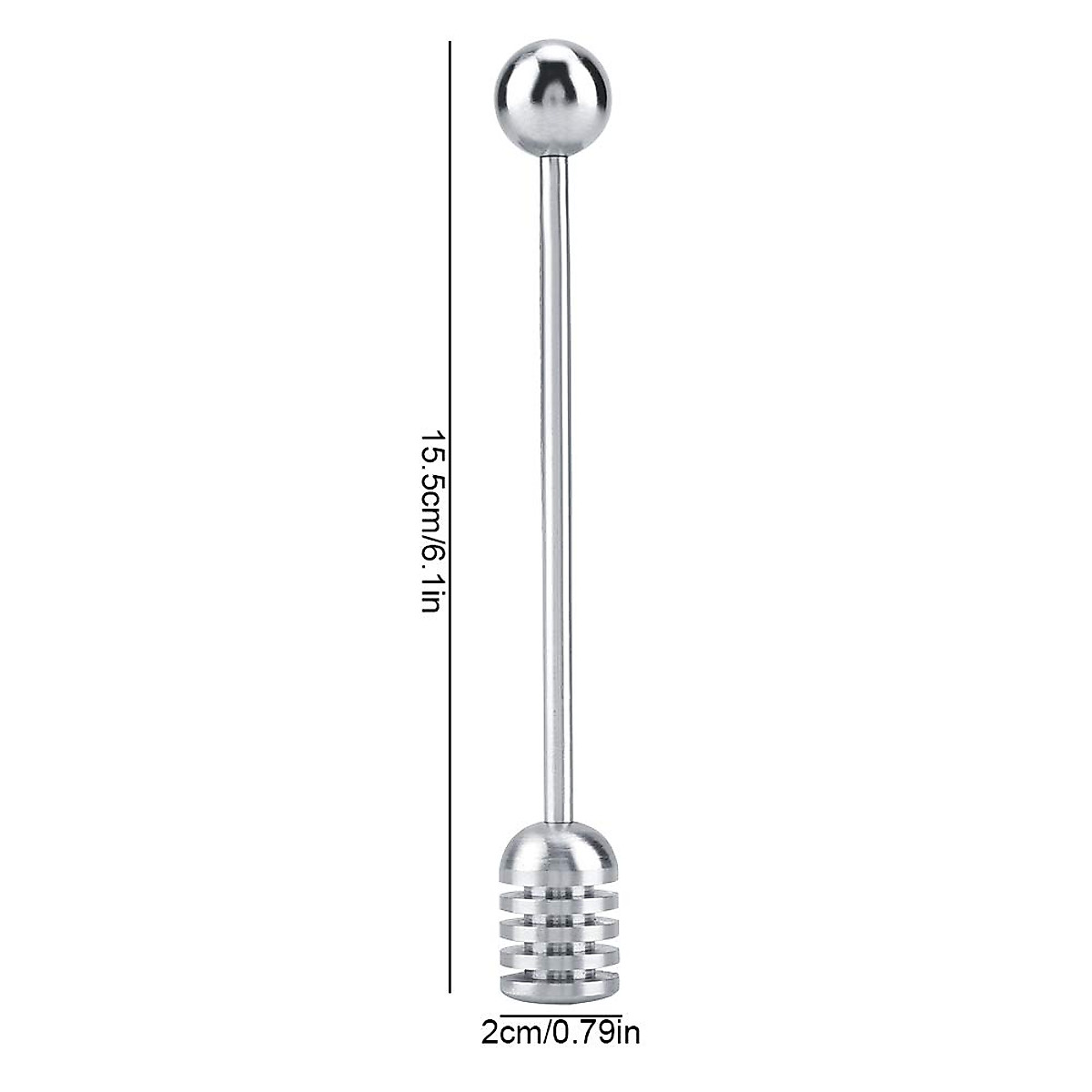 Honey and Syrup Dipper Stick, Server Honey Spoon 304 Stainless Steel Wand for Honey Pot Jar Containers 6.3 Inch
