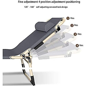 XZGDEN Lightweight High Sun Lounger, MultifunctionalSingle Office Nap Lazy Backrest Chair, MetalPortable Detachable Adjustment Sun Lounger-2 (Color : 5, Size : The)