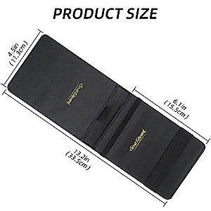 Scott Edward Golf Scorecard Cover Leather Scorecard Holder Statistic and Score Tracking Waterproof Soft Thick (Black Texture)