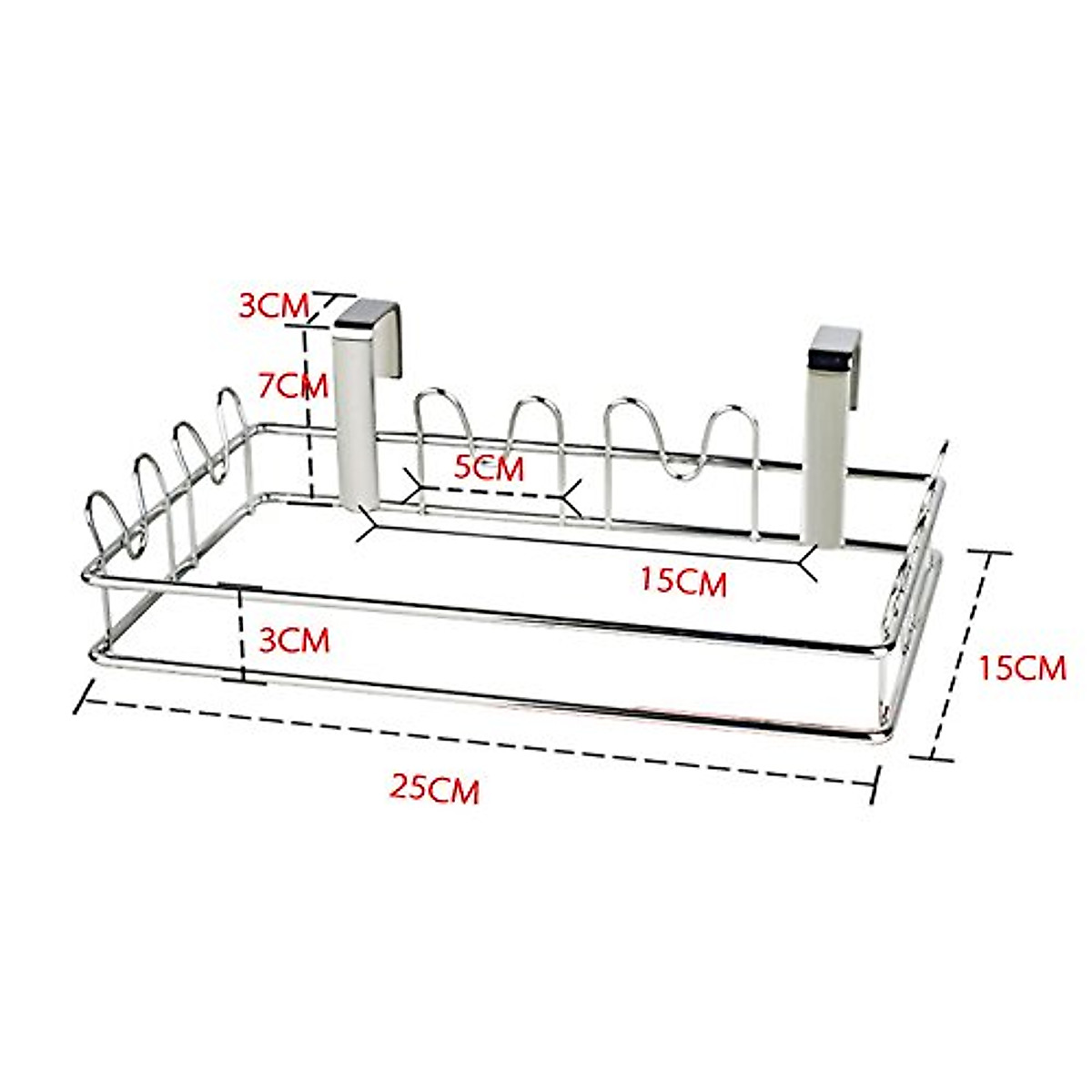 Mural Art Stainless Steel Trash Rack Garbage Bag Holder Door Back Type Multi-functional Kitchen Hook Hang Dishcloth After the Cabinet Door Frame