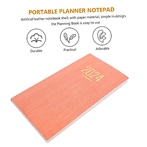 STOBOK 3pcs Pocket Notebook Note Pads Daily Work Planner Digital Calendar Planner 2024 Pocket Calendar Weekly Note Book Office Accessory Daily Planner Agenda Book Schedules Accessories