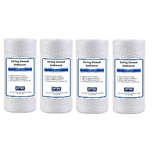 Pack of 4 Compatible Replacement for Pelican Water PC40 10" x 4.5" 5 Micron Sediment Replacement Filters by IPW Industries Inc.