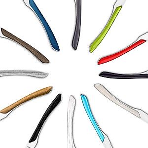 Amefa Eclat Nature Wood Pattern Handle 18/0 Flatware Set - Brown - 24 Piece Place Setting - Service for 6 -Fork Knife Spoons (2) - Amefa Wooden Cutlery Set - Flatware Set - Silverware Set