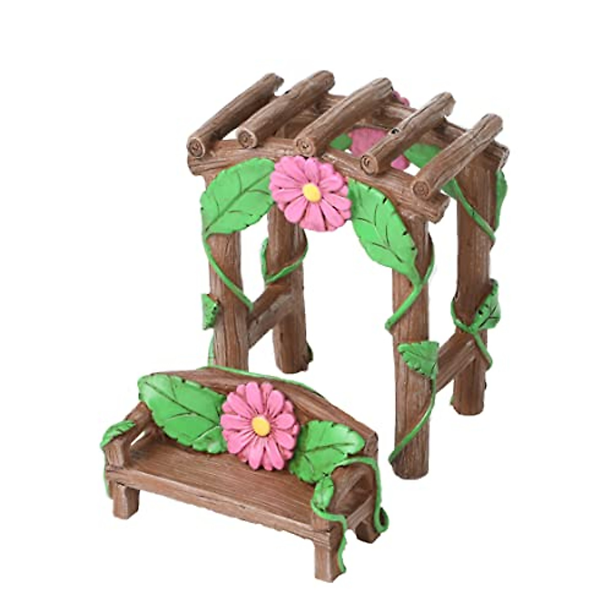 Robkea Fairy Garden, Fairy Garden Miniatures Fairy Garden Accessories Bench & Arch