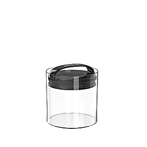 Prepara Evak Fresh Saver, Large-Short Airless Canister with Black handle, 1.8 Quart, Clear