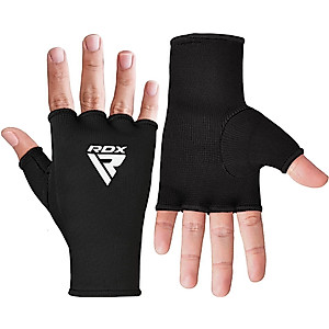 RDX Boxing Hand Wraps Inner Gloves Men Women, Half Finger Elasticated Bandages, Under Mitts Fist Protection, Muay Thai, Kickboxing, MMA, Martial Arts Speed Bag Punching Training