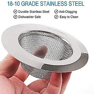 MLD Kitchen Sink Strainer Stainless Steel, kitchen Sink Drain Strainer, Sink Strainers for Kitchen Sinks (Inner Ring Size- 4 CM, Material-Stainless Steel)