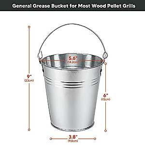 Stanbroil Drip Bucket Replacement for Traeger Grill, Sturdy Steel Grease Bucket Including 20-Pack Disposable Liners, Fit for Traeger, Pit Boss, Camp Chef, Louisiana