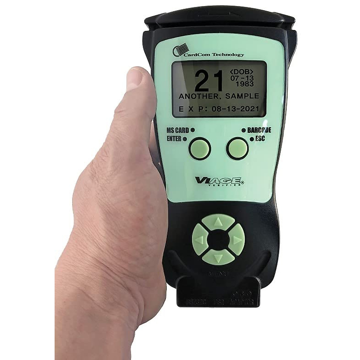 Handheld ID Scanner, Drivers License Scanner, Age Verification, ID Checking, Dual 2D Barcode and Magnetic Stripe, Free Compliance Software and ID Updates, Model CAV3200