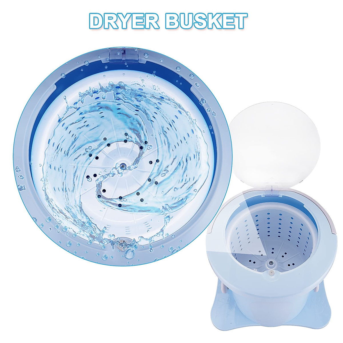 Manual Clothes Dryer Portable Mini Dryer Compact Spin Dryer Non electric Laundry Dryer for RV, Camping, School, Apartment, Dorm (Green)