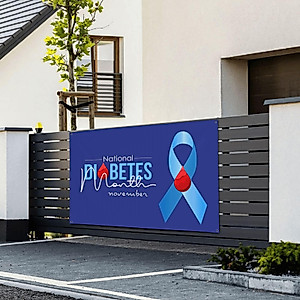 in November Diabetes Awareness Month Backdrop Banner Holiday Decoration Photo Booth Background Tapestry Decor Supplies for Party Home Office 47 * 71 Inches