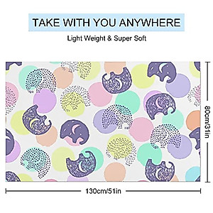 My Little Nest Bath Towels Soft Absorbent Bathroom Towel Cartoon Cute Elephants Quick Dry Bath Towel Large Shower Towels Lightweight Hand Towels 31" x 51"