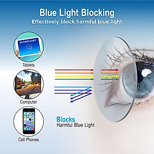 UNCLE SAM Safety Glasses with Side Shields – Blue Light Blocking Multifocal Reading Glasses, Anti-Fog & Anti-Blue Light Lenses, 3-Pair, Multi-Colors