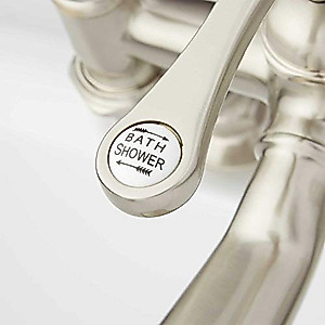 Signature Hardware 906537 Glenwood Deck Mounted Roman Tub Filler with Variable Couplers- Includes Telephone Style Hand Shower