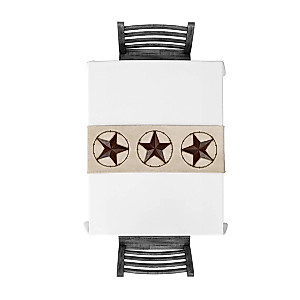 Texas Western Star Rustic Table Runner-Cotton linen-Long 108 inche Barn Star Dresser Scarves,Kitchen Coffee/Dining Farmhouse Cowboy Tablerunner for Country Home Living Room,Holiday Dinner Scarf Decor