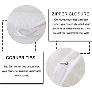 Erosebridal Japanese Ukiyoe Duvet Cover Cherry Blossom Bedding Sets King White Crane Bird Comforter Cover Animal and Botanical Theme Bedding, Microfiber Breathable Quilt Cover Black