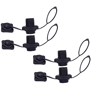METER STAR 4 Pcs Spitfire Tube Valve Replacement, Kayak Challenger Raft Plug Replacement Inflatable Boat Spiral Air Plugs 0ne-Way Inflation Replacement for Inflatable Raft Boat Kayak