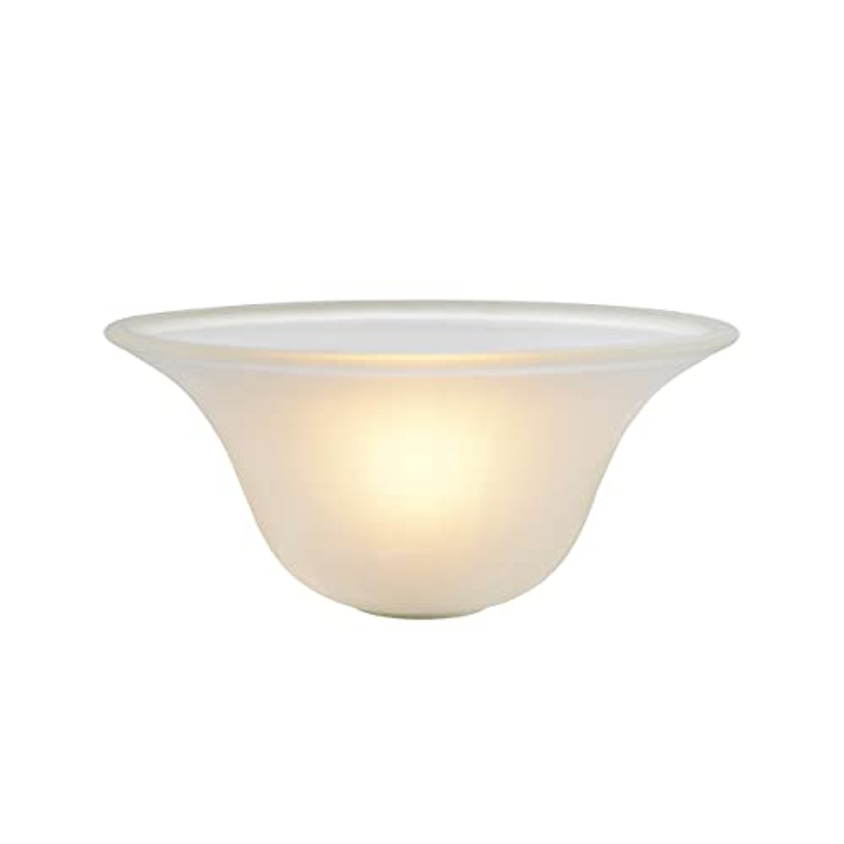 Aspen Creative 23505-01 Frosted Shade for Medium Base Socket Torchiere, Swag Lamp, Pendant, 9-5/8" Diameter x 4-1/8" High, 1 Pack Replacement Glass, Alabaster