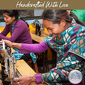 Ojas Yatra Large Hemp Backpack - Multi Pocket Organic Himalayan Student Bag Packs for Laptop - Boho/Hippie Himalayan Bag for Travel & Festivals