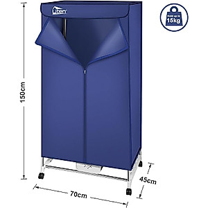 Uten Clothes Dryer, 1500W Clothes Dryer Machine with Timer, Laundry Drying Wardrobe, Electric Clothes Drying Rack and Dryer for Apartments, Home