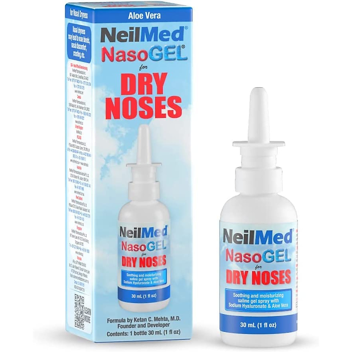 NeilMed Nasogel Drip Free Gel Spray, 1 Fluid Ounce