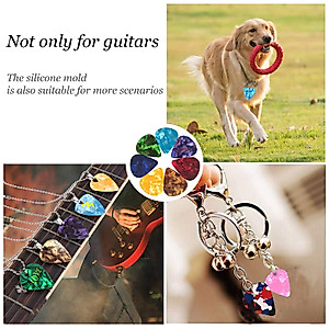 2 Pack Guitar Picks Epoxy Resin Molds Guitar Plectrums Silicone Casting Mold Jewelry Making Molds for DIY Guitar Thumb Finger Picks Keychain Pendant