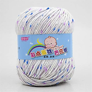 6 Pack of Colourful Cotton Knitting Crochet Yarn Sweater Supersoft Yarn Set for Baby Blankets and Clothes Hat Scarf 300g