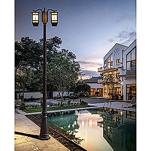 Enlylyog Courtyard Lamp, Outdoor Home, Outdoor Waterproof Garden Villa High Pole Lamp, Community Street Lamp, Commercial Shop Hotel Outdoor Column Head Lamp