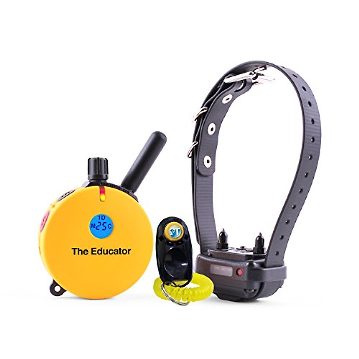 Educator ET-400-3/4 Mile Rechargeable Dog Trainer Ecollar with Remote for Medium and Large Dogs by E-Collar Technologies - Electric, Vibration and Tone Stimulation Collar w/PetsTEK Training Clicker